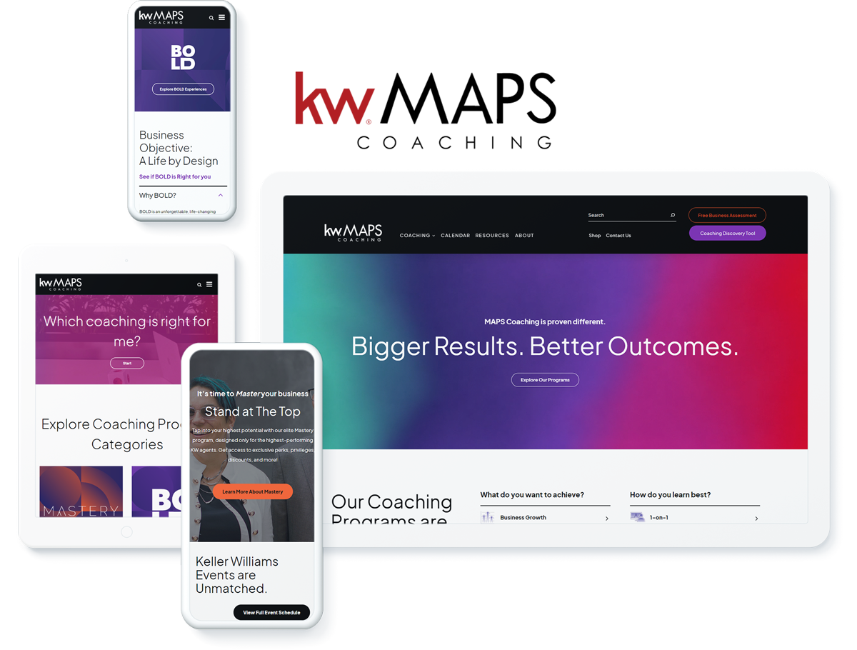 Professional Services Web Design | Keller Williams MAPS Coaching ...