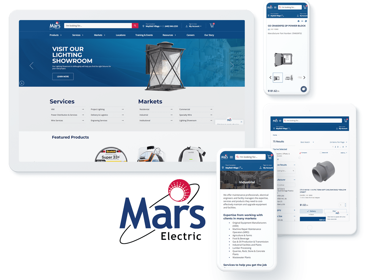 Electric Company Web Design and Digital Marketing Case Study for Mars Electric | Americaneagle.com